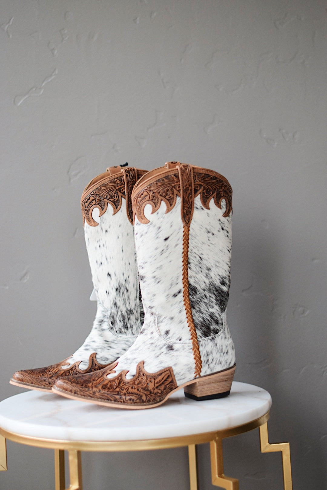 Adelaide Cowhide Boots – Buckin' Cowgirl